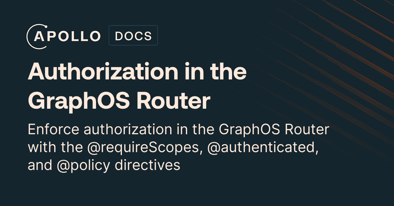 Authorization In The Graphos Router Apollo Graphql Docs